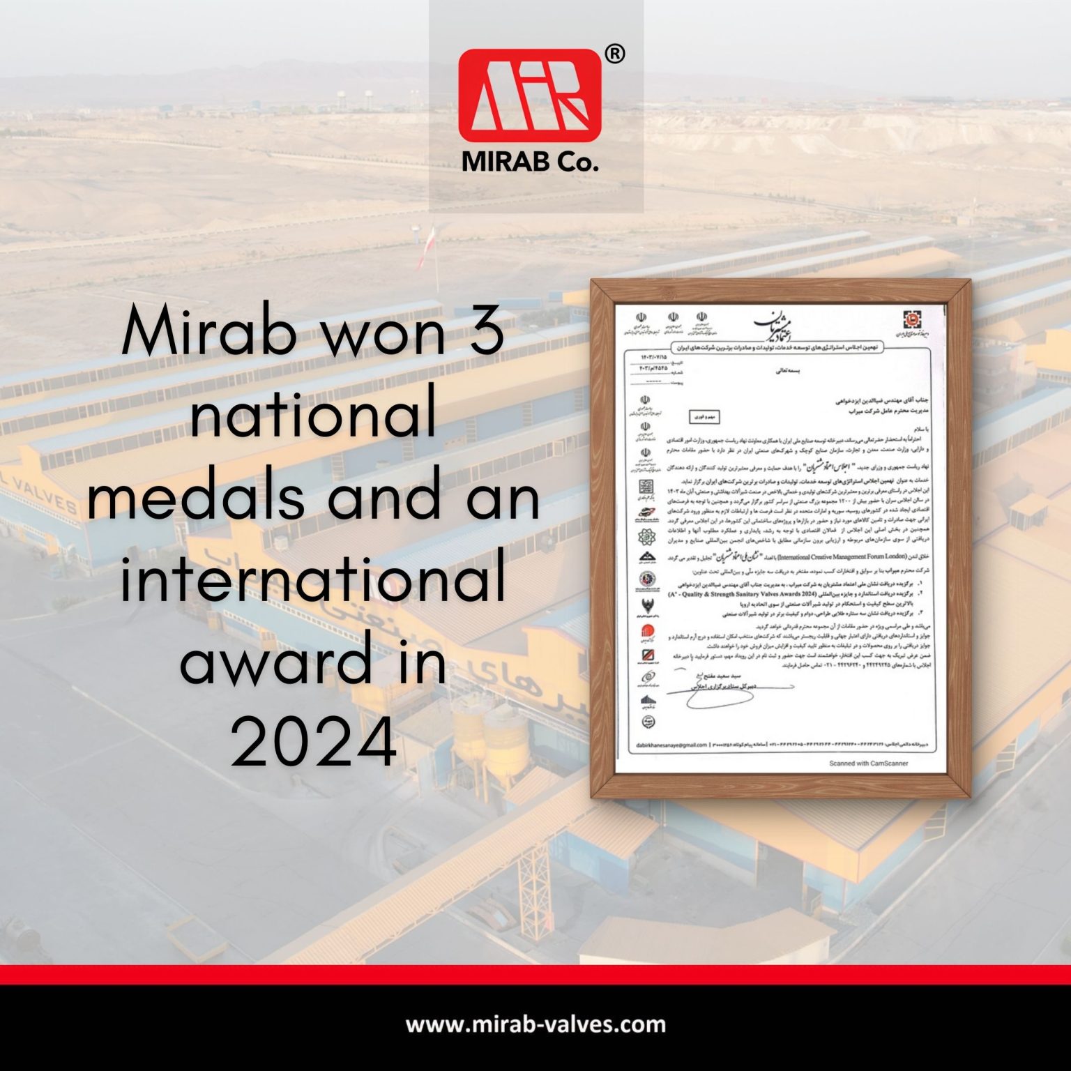 Mirab Company Wins Three National and International Awards at the ...